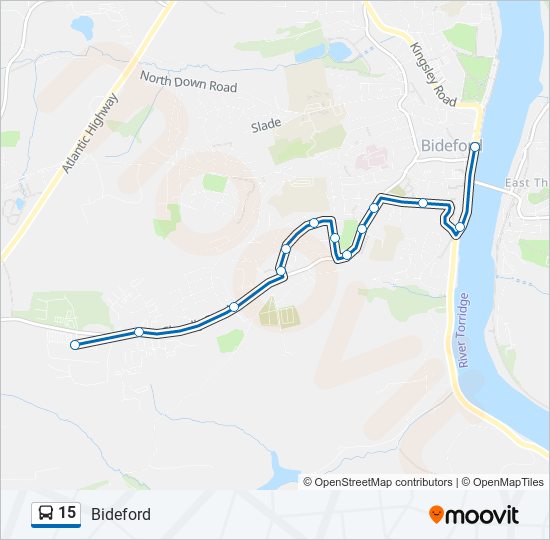 15 Route: Schedules, Stops & Maps - Bideford (Updated)