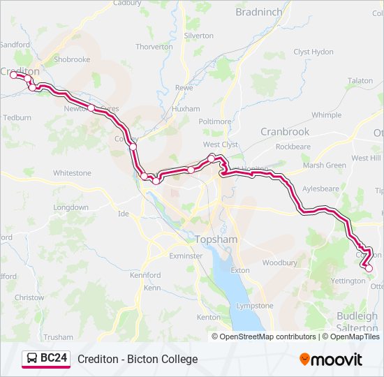 bc24 Route: Schedules, Stops & Maps - Crediton (Updated)