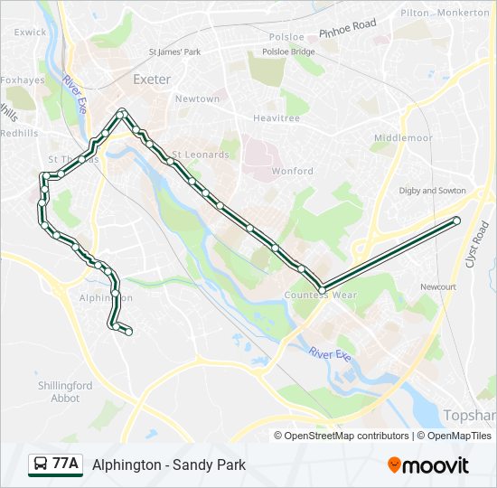 77a Route: Schedules, Stops & Maps - Sandy Gate (Updated)