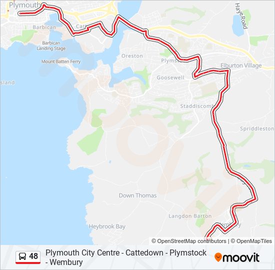 48 Route: Schedules, Stops & Maps - Wembury (Updated)