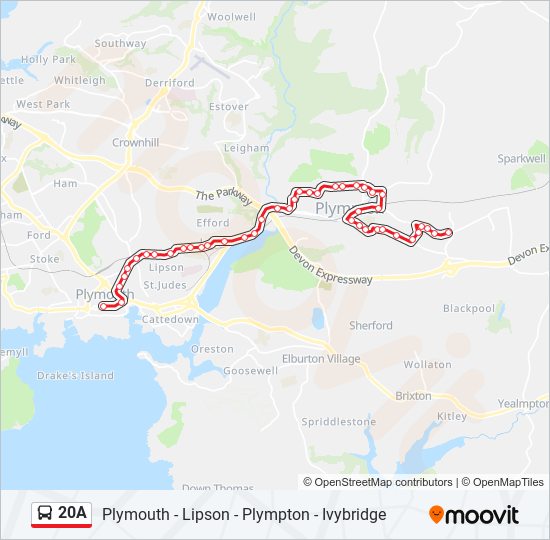 20a Route: Schedules, Stops & Maps - Chaddlewood (Updated)