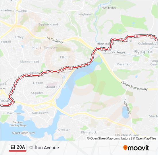 20a Route: Schedules, Stops & Maps - Clifton Avenue (Updated)