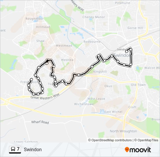 7 Route: Schedules, Stops & Maps - Swindon Bus Station (Updated)