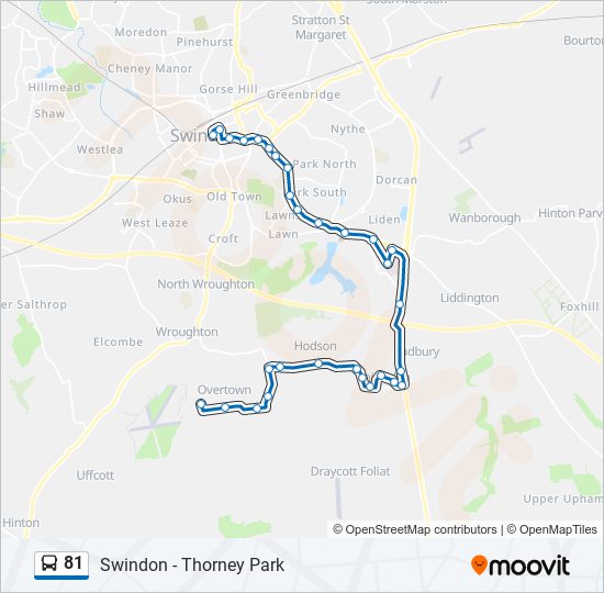 81 Route: Schedules, Stops & Maps - Swindon (Updated)