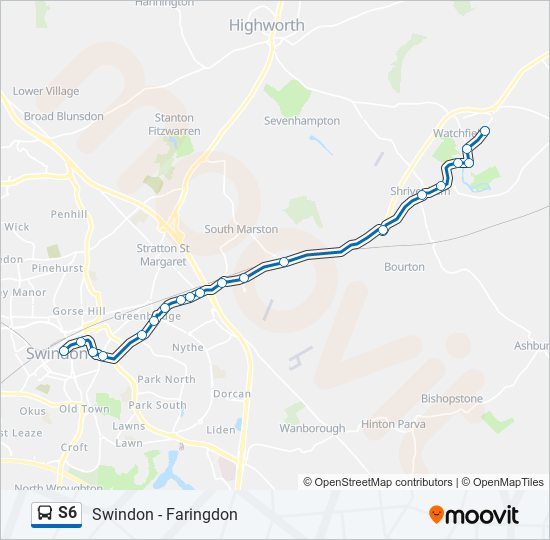 s6 Route: Schedules, Stops & Maps - Watchfield (Updated)