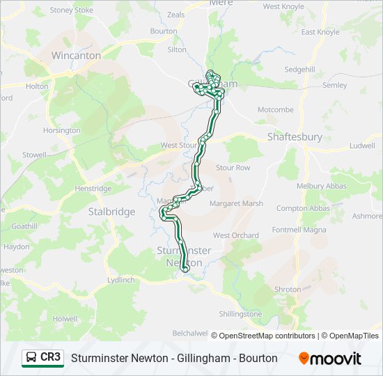 cr3 Route: Schedules, Stops & Maps - Sturminster Newton (Updated)