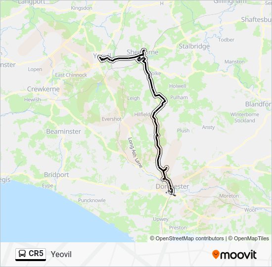 CR5 Route: Schedules, Stops & Maps - Yeovil (Updated)