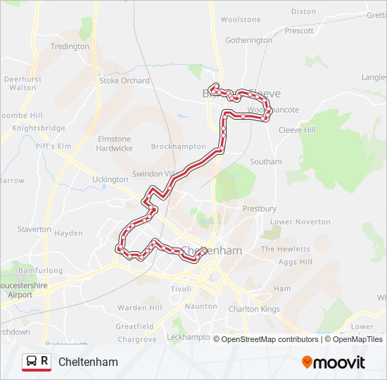 r Route: Schedules, Stops & Maps - Cheltenham (Updated)
