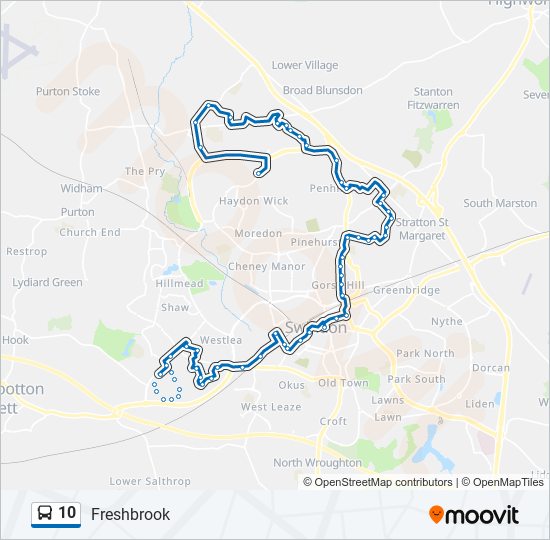10 Route: Schedules, Stops & Maps - Freshbrook (Updated)