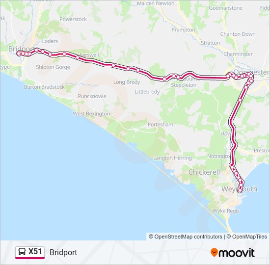 x51 Route: Schedules, Stops & Maps - Bridport (Updated)