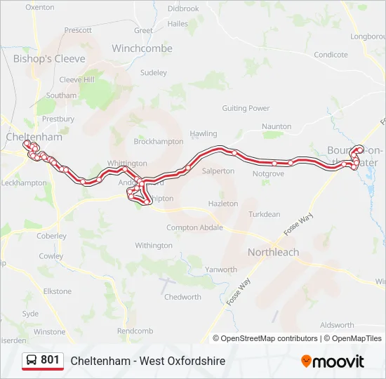 801 Route: Schedules, Stops & Maps - Cheltenham, Royal Well Bus Station ...
