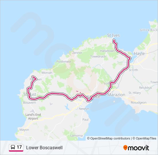 17 Route: Schedules, Stops & Maps - Lower Boscaswell (Updated)