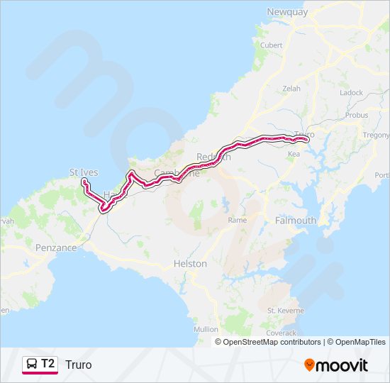 t2 Route: Schedules, Stops & Maps - Truro (Updated)