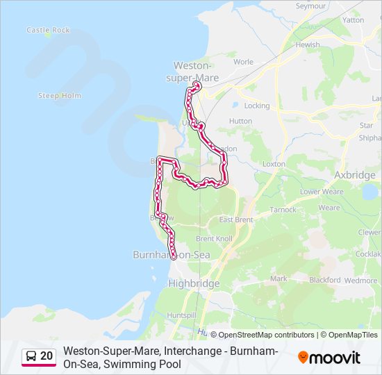 20 Route: Schedules, Stops & Maps - Burnham-On-Sea (Updated)