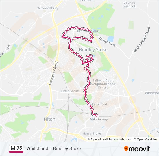 73 Route: Schedules, Stops & Maps - Bradley Stoke (Updated)