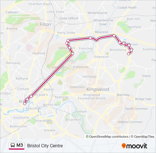 m3 Route: Schedules, Stops & Maps - Bristol City Centre (Updated)