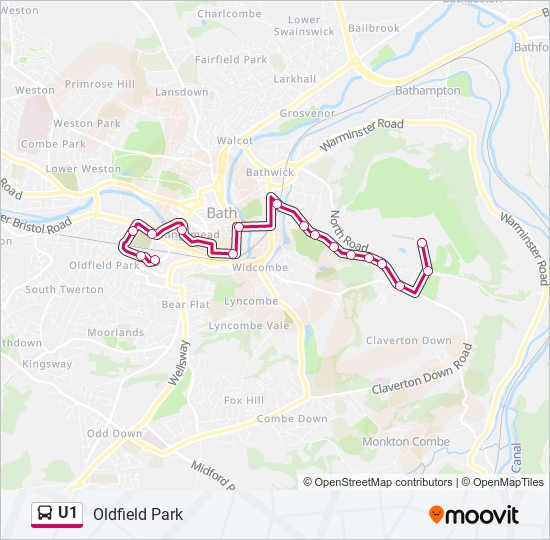 u1 Route: Schedules, Stops & Maps - Oldfield Park (Updated)