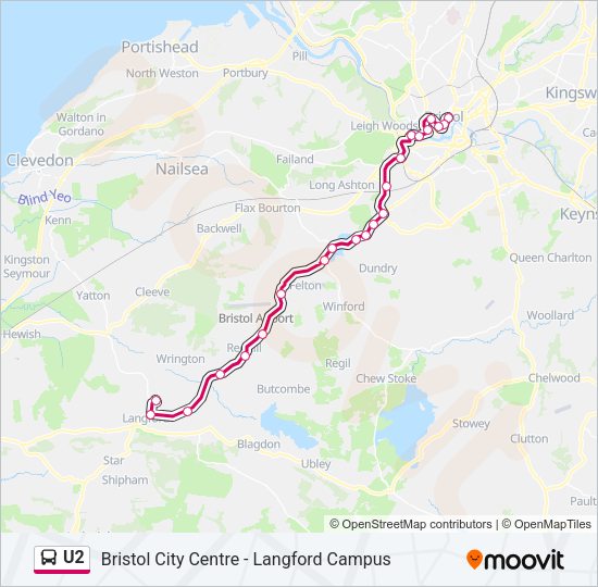 U2 Route: Schedules, Stops & Maps - Langford (Updated)