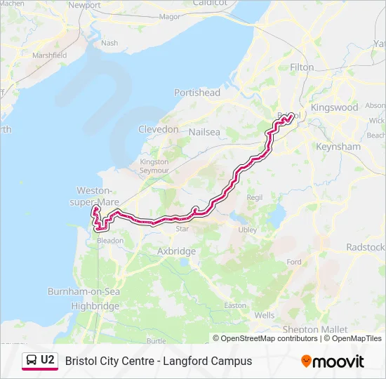 U2 Route: Schedules, Stops & Maps - Bristol Bus Station (Updated)