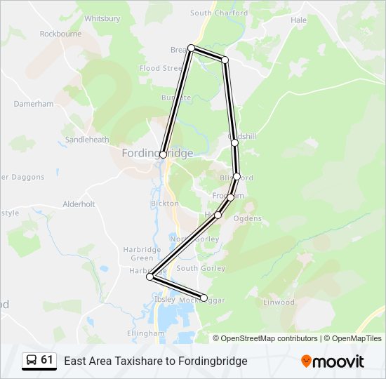 61 Route: Schedules, Stops & Maps - Fordingbridge (Updated)