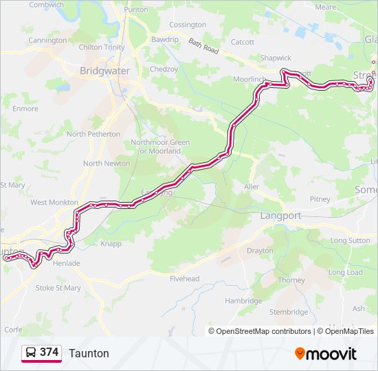 374 Route: Schedules, Stops & Maps - Taunton (Updated)