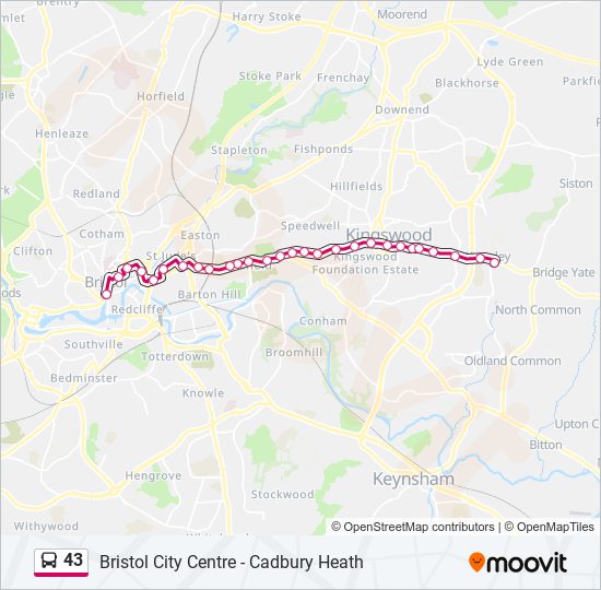 43 Route: Schedules, Stops & Maps - Warmley (Updated)