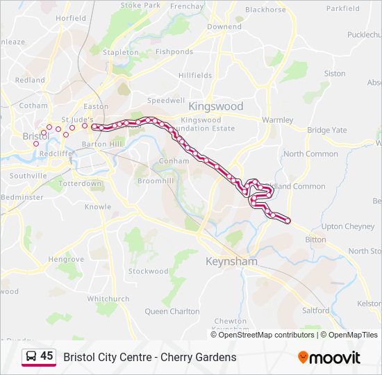 45 Route: Schedules, Stops & Maps - Cherry Gardens (Updated)