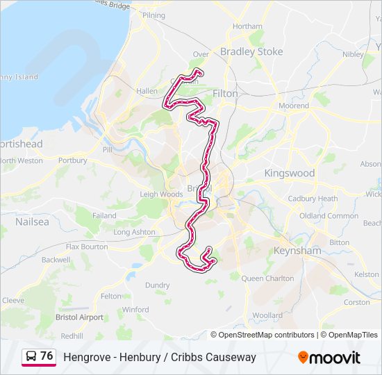 76 Route: Schedules, Stops & Maps - Cribbs Causeway, Bus Station (Updated)