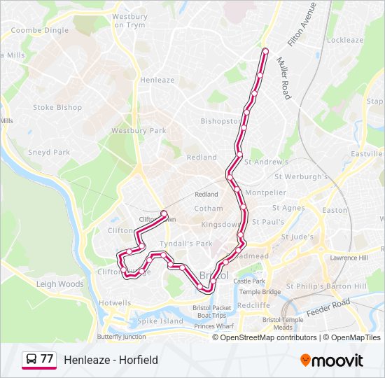 77 Route: Schedules, Stops & Maps - Clifton (Updated)