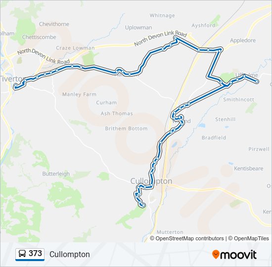 373 Route: Schedules, Stops & Maps - Cullompton (Updated)