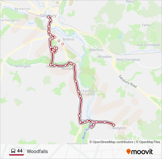 44 Route: Schedules, Stops & Maps - Woodfalls (Updated)
