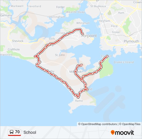 70 Route: Schedules, Stops & Maps - School (Updated)