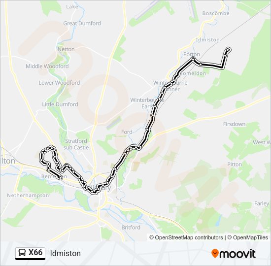 x66 Route: Schedules, Stops & Maps - Idmiston (Updated)