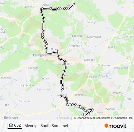 652 Route: Schedules, Stops & Maps - Lower Odcombe (Updated)