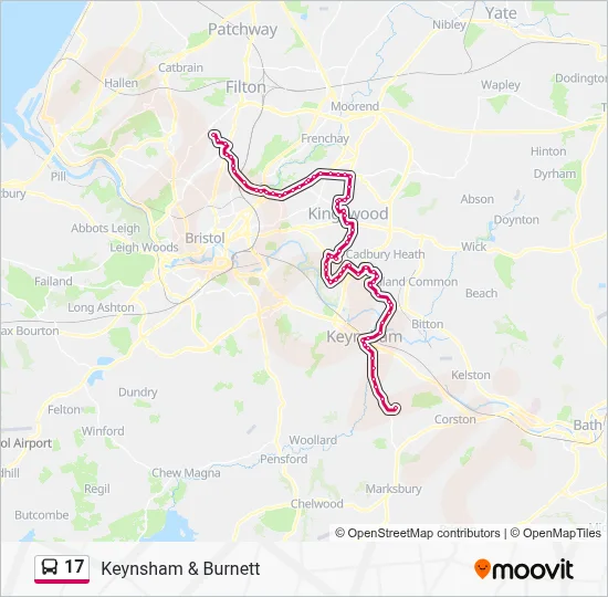 17 Route: Schedules, Stops & Maps - Keynsham & Burnett (Updated)