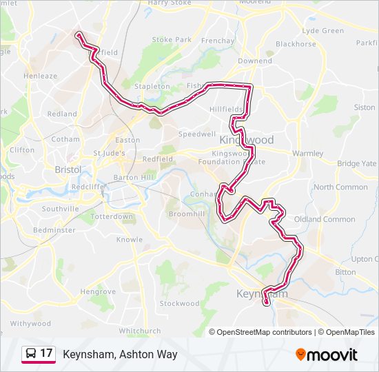 17 Route: Schedules, Stops & Maps - Keynsham, Ashton Way (Updated)