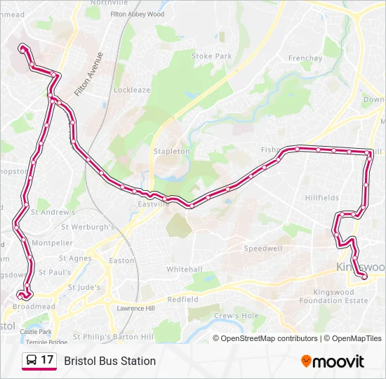 17 Route: Schedules, Stops & Maps - Bristol Bus Station (Updated)