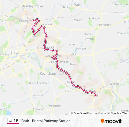 19 Route: Schedules, Stops & Maps - Bristol Parkway Station (Updated)