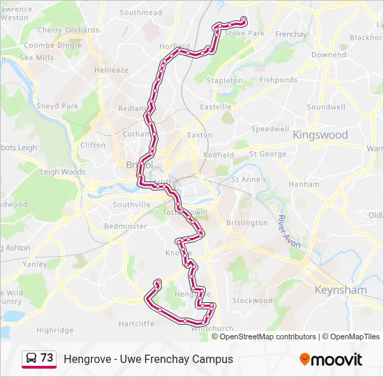 73 Route: Schedules, Stops & Maps - Uwe Frenchay (Updated)