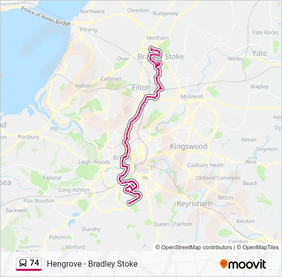 74 Route: Schedules, Stops & Maps - Bradley Stoke (Updated)