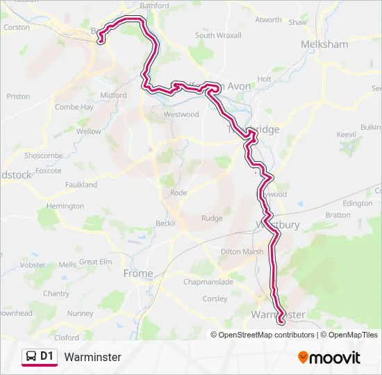 D1 Route: Schedules, Stops & Maps - Warminster (Updated)