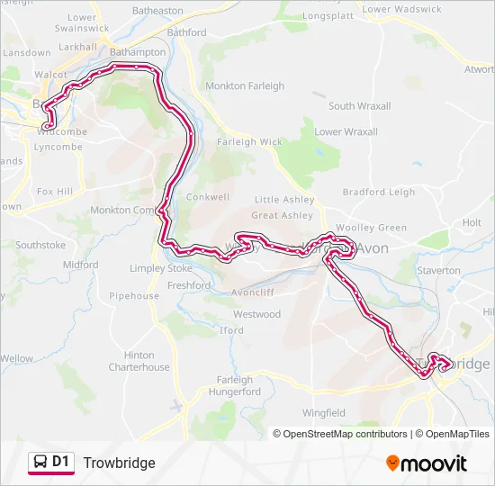 D1 Route: Schedules, Stops & Maps - Trowbridge (Updated)
