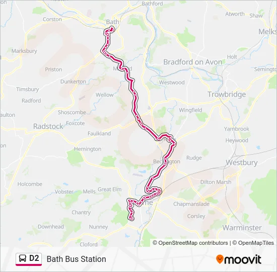 D2 Route: Schedules, Stops & Maps - Bath Bus Station (Updated)