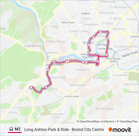 M2 Route: Schedules, Stops & Maps - Long Ashton Park & Ride (Updated)