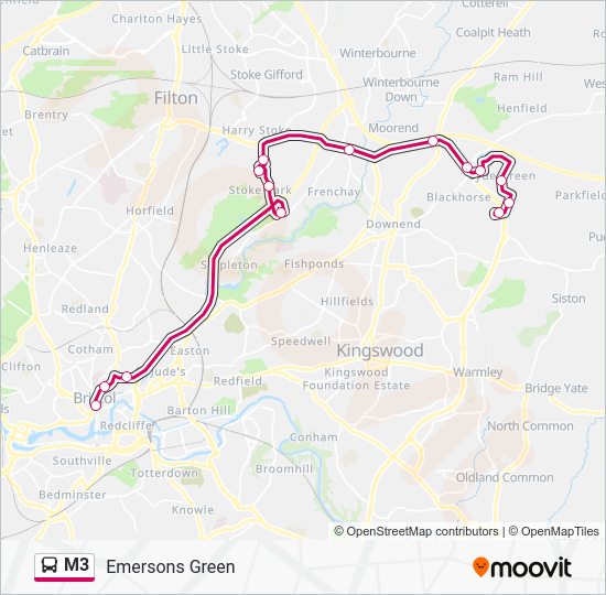m3 Route: Schedules, Stops & Maps - Emersons Green (Updated)