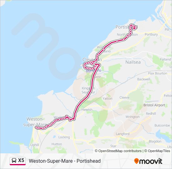 X5 Route: Schedules, Stops & Maps - Portishead, Sainsbury's (Updated)