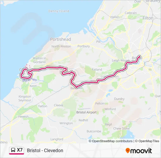 X7 Route: Schedules, Stops & Maps - Bristol Bus Station (Updated)