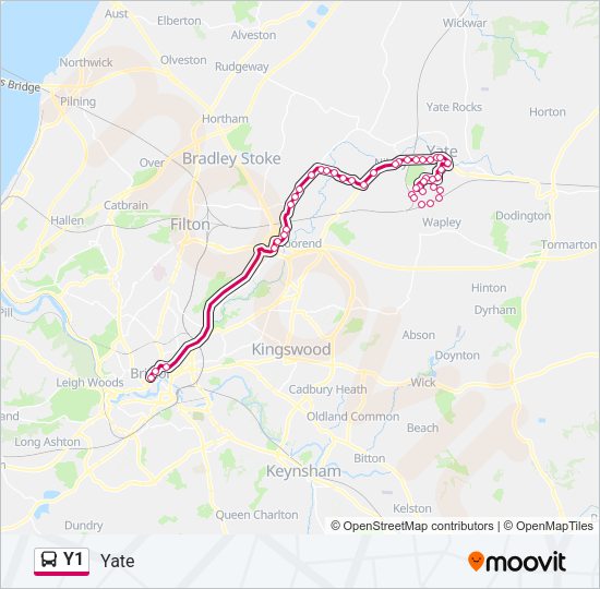 y1 Route: Schedules, Stops & Maps - Yate (Updated)