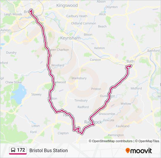172 Route: Schedules, Stops & Maps - Bristol Bus Station (Updated)