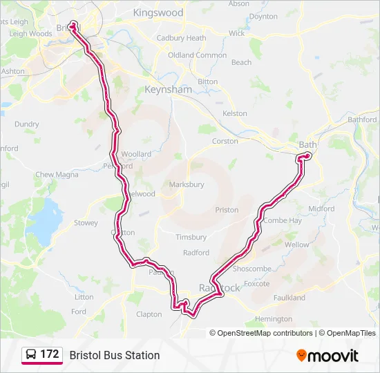 172 Route: Schedules, Stops & Maps - Bristol Bus Station (Updated)